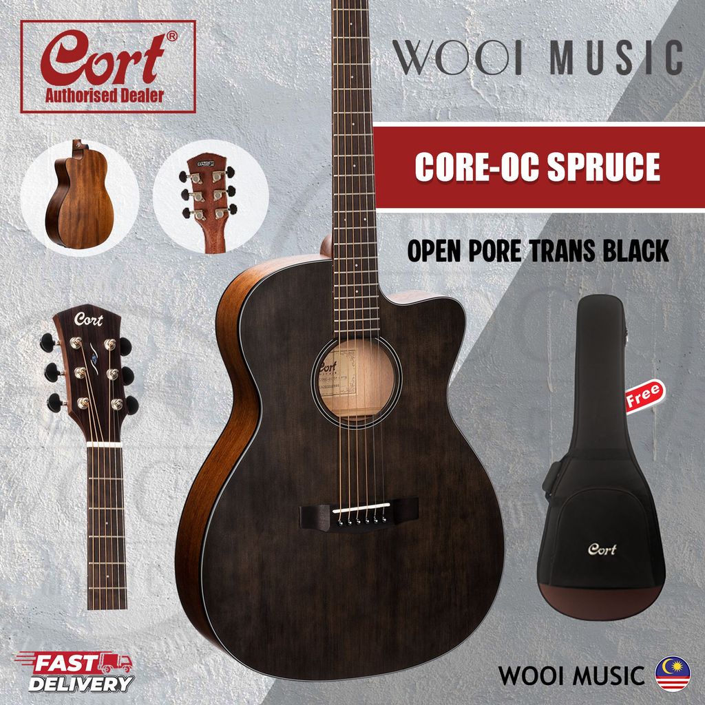 Cort Core-OC SP OPTB Full Solid OM Acoustic Electric Guitar with ...