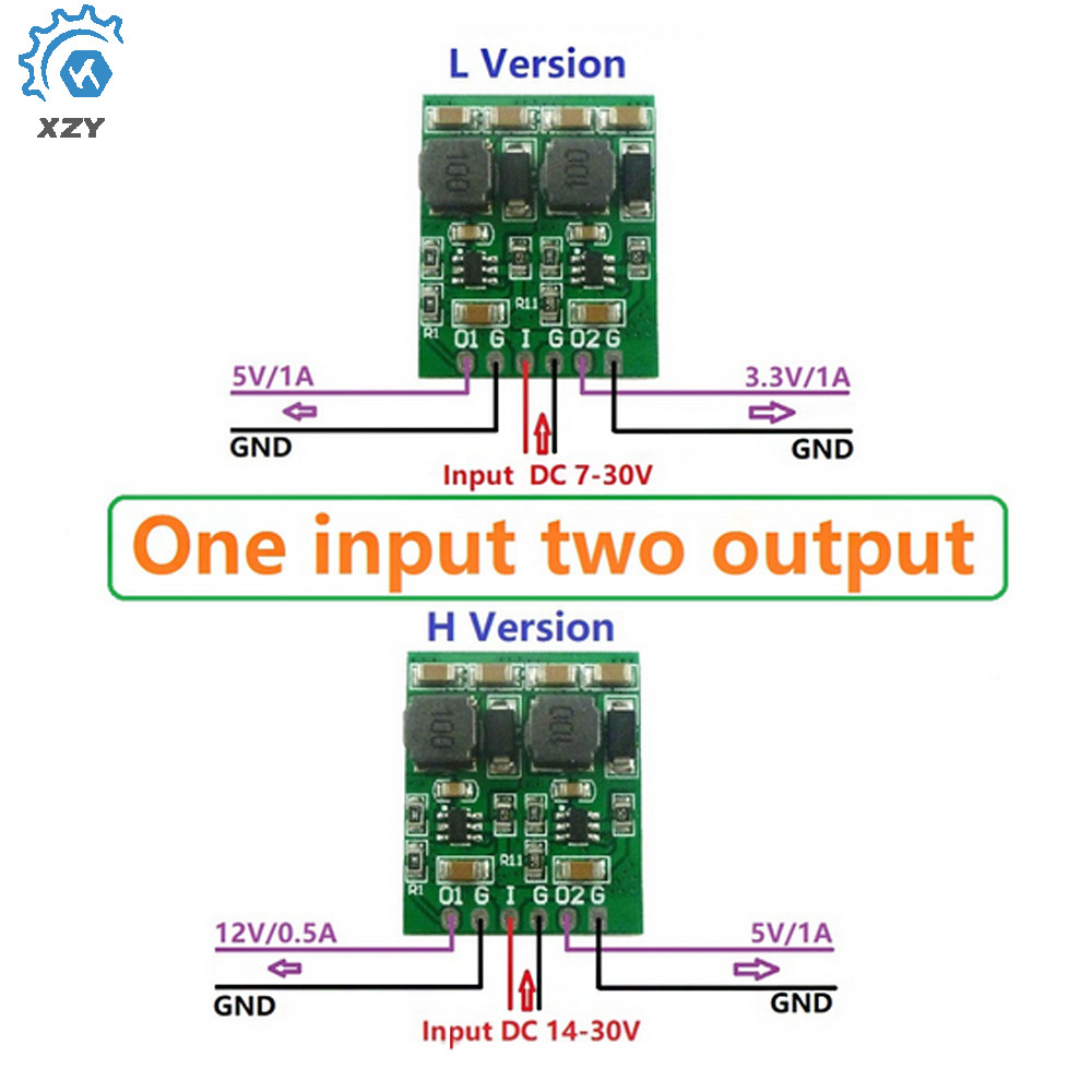 DC DC Step-Down Buck Converter Board 10W 2 Channels Multiple Switching ...