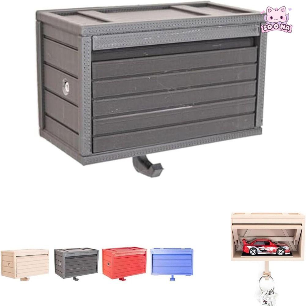 SOONA Garage Design Wall Key Holder, with Car Garage with Opening Door ...