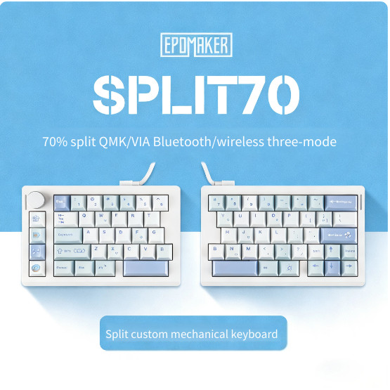 EPOMAKER Split70 Three mode split customized split ergonomic VIA ...