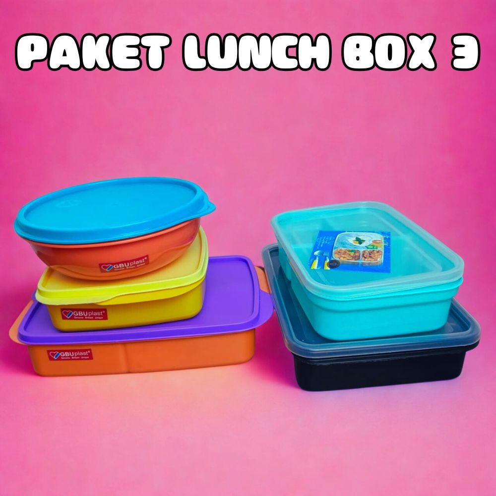 SAVING PACKAGE Cute Character Lunch Box for Kindergarten and Elementary ...