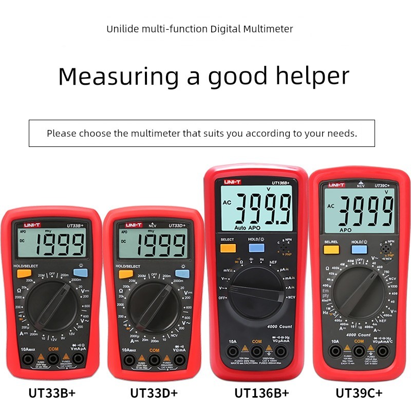 Unique UT33A+/ UT33B+/ UT33D+Multimeter Digital High Precision Mini ...