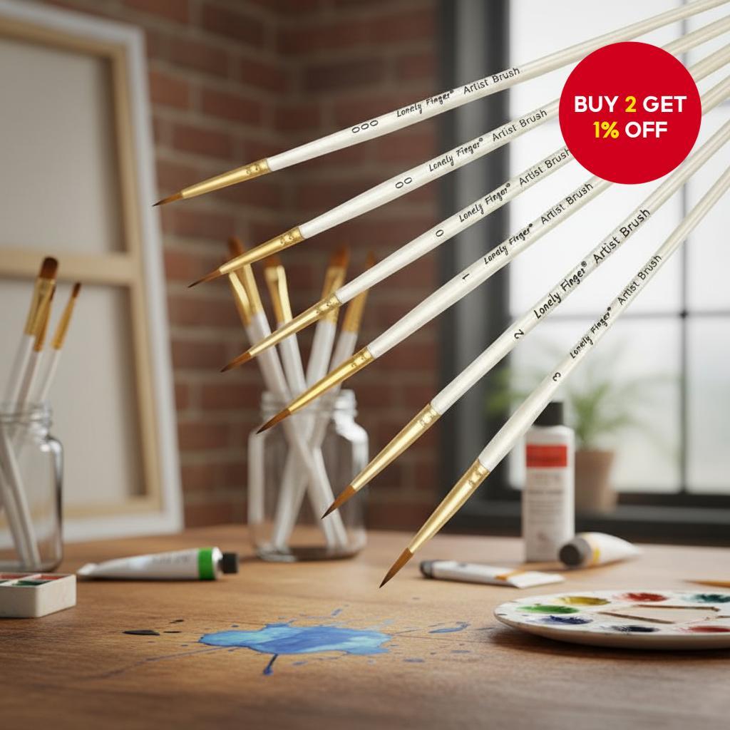 6-piece Tiny Detail Paint Brush Kit for Micro Liner, Watercolor, Oil ...