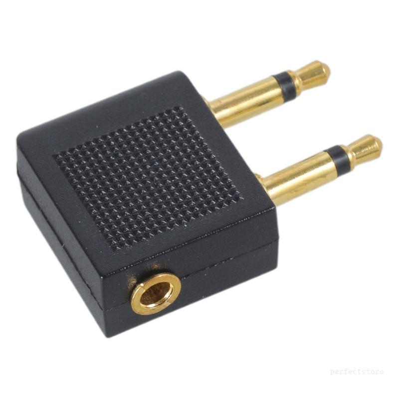 perfect 3 5mm Gold Plated Flight Headphone Adapters for in-Flight ...