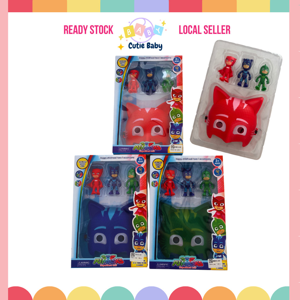 (READY STOCK) PJ_MASK FIGURE SET TOY Mainan Topeng Patung | Shopee Malaysia