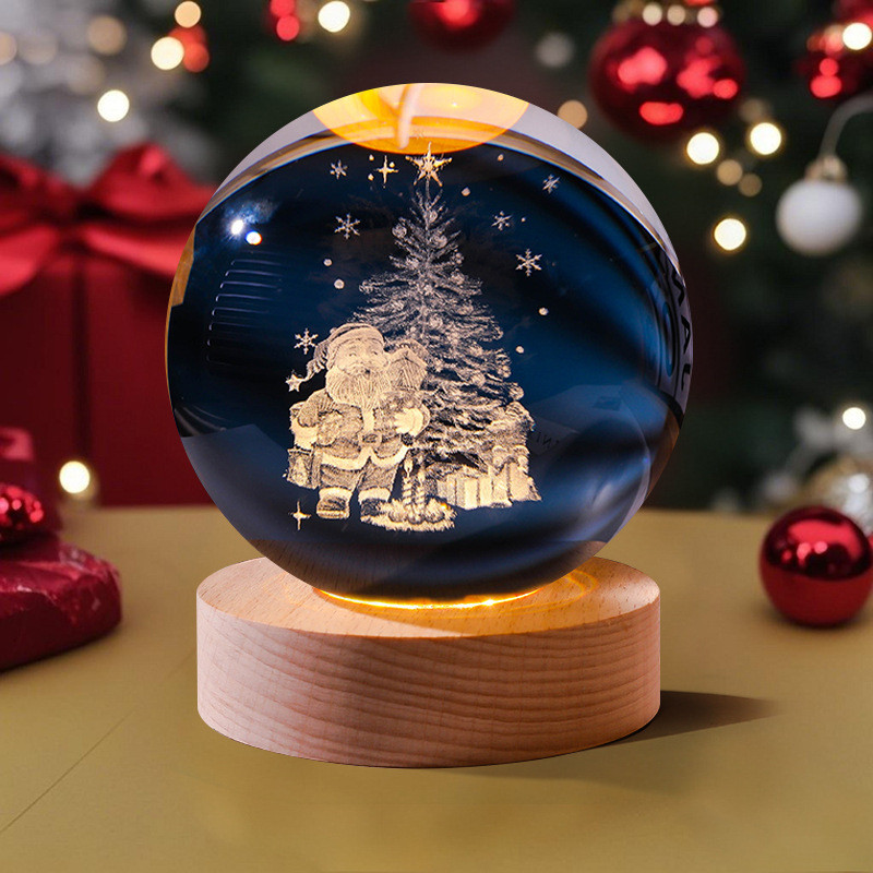 Luminous crystal ball table Cross-Border Christmas Luminous crystal ...
