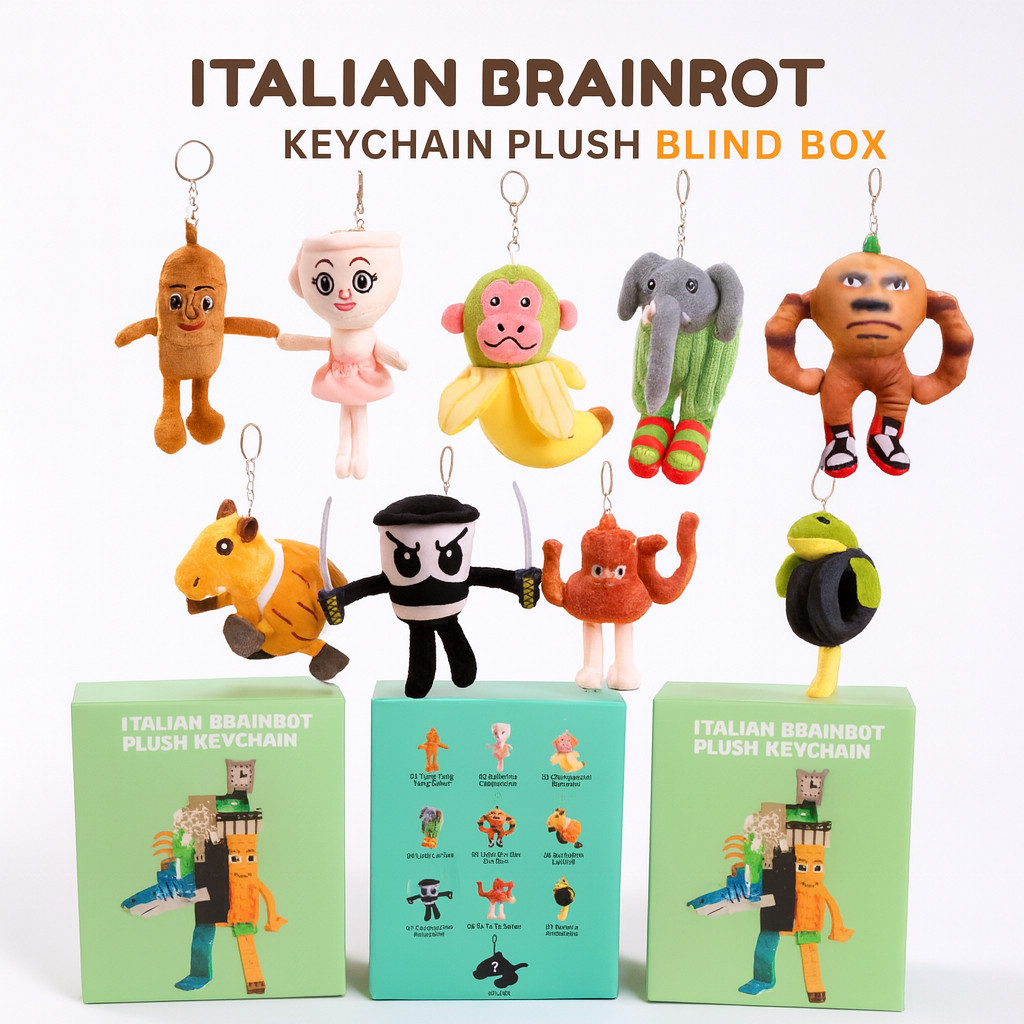 TOYSHOP Blind Box Italian Brainrot Plush Soft Toy with Key Chain ...