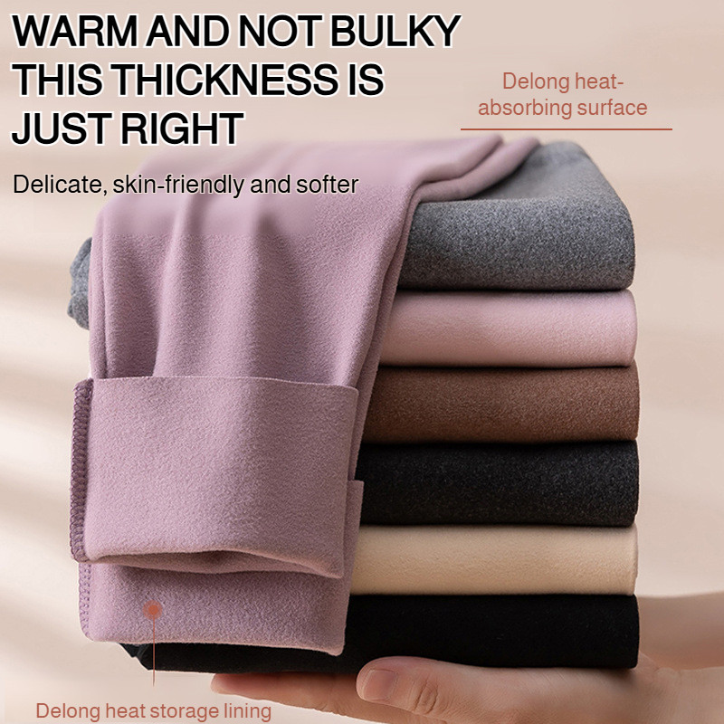 Women's thermal pants de velvet nonmarking fall pants | Shopee Malaysia