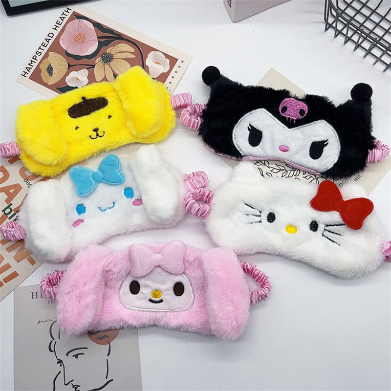 Sanrio Hello Kitty Eye Mask Sleeping Girl's Heart Cartoon Kawaii Kuromi ...