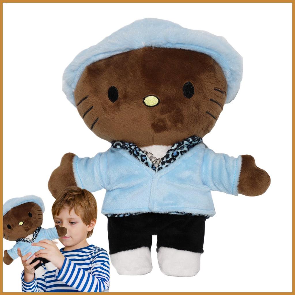 For Travis Scott plush Hello Kitty Cat Plush Cartoon Rapper Cat Doll ...