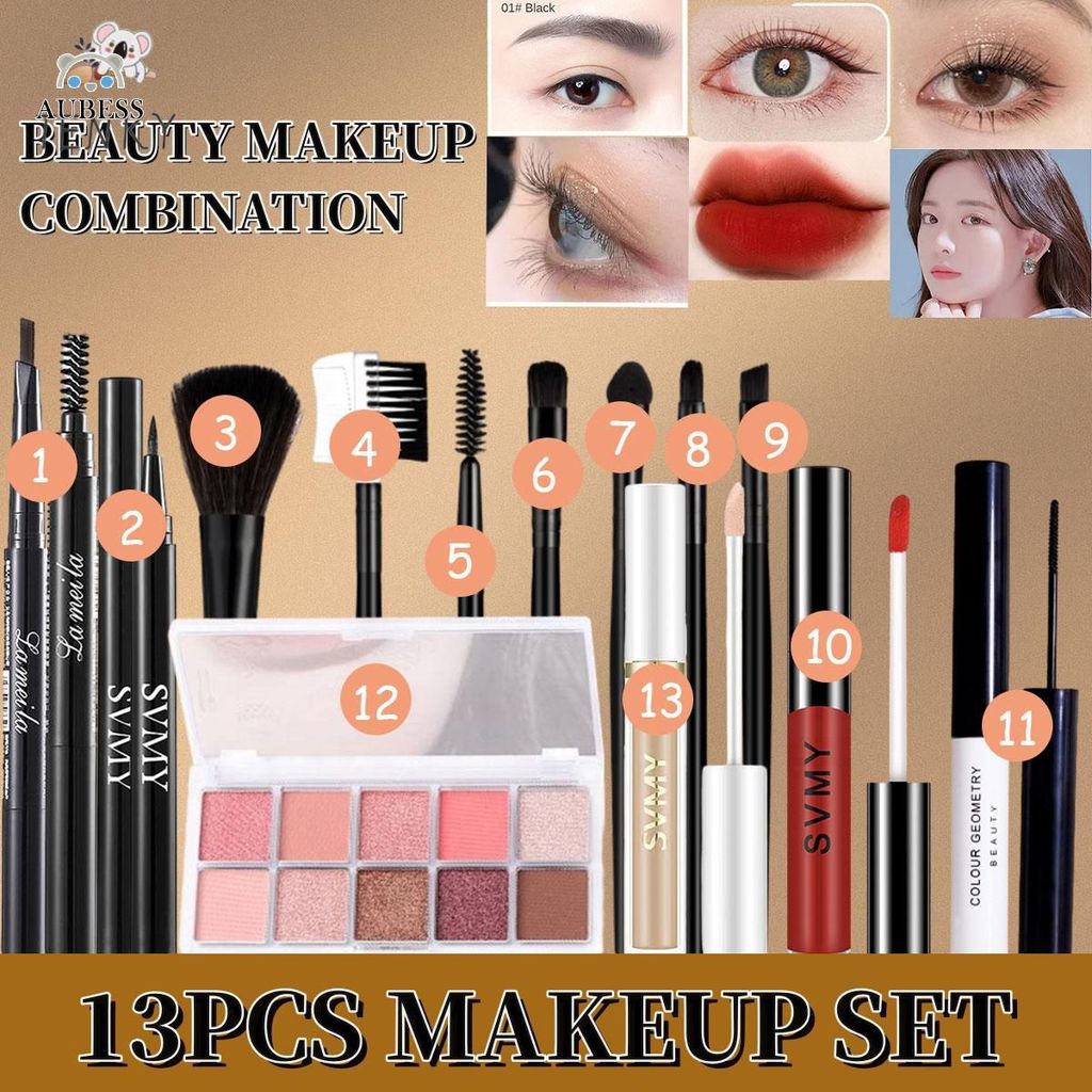 13-piece LAMEILA makeup set includes: 10 eyeshadow colors + SVMY ...