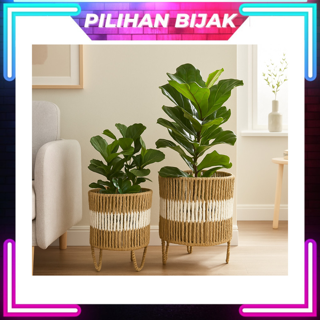 Rattan Woven Planter Basket Eco-Friendly / Pasu Pokok / Pasu Hiasan ...