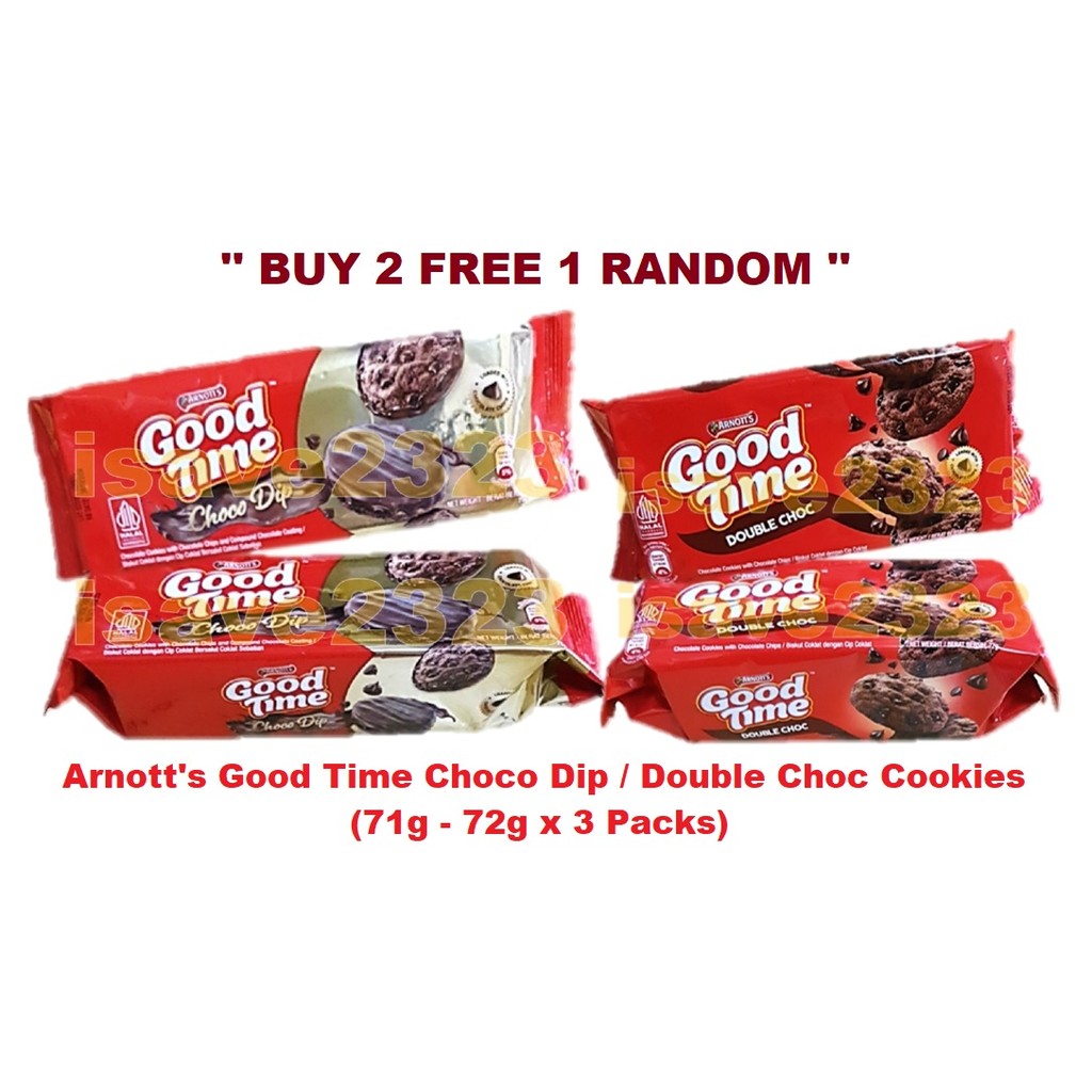 {Buy 2 Free 1 Random} [CLEARANCE] Arnott's Good Time Choco Dip / Double ...