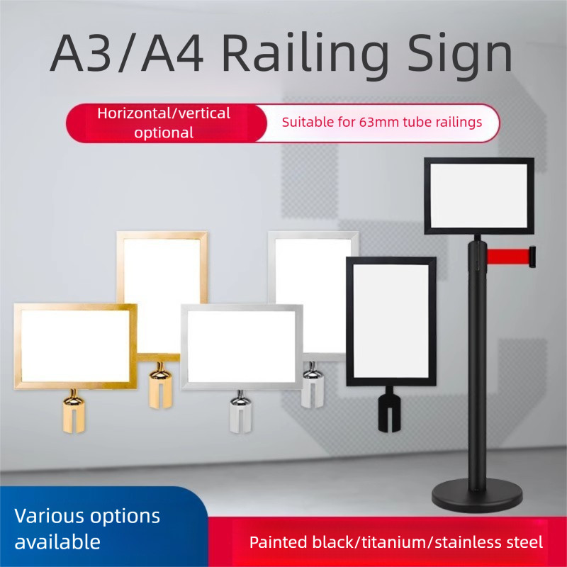 Isolation zone stainless steel A3 and A4 signs, telescopic isolation ...