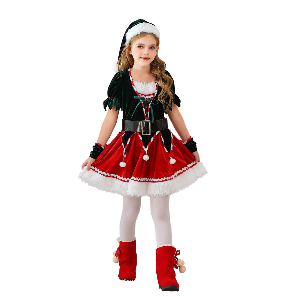 Ready Stock Fast Shipping 2025 New Style Christmas Costume Children's ...