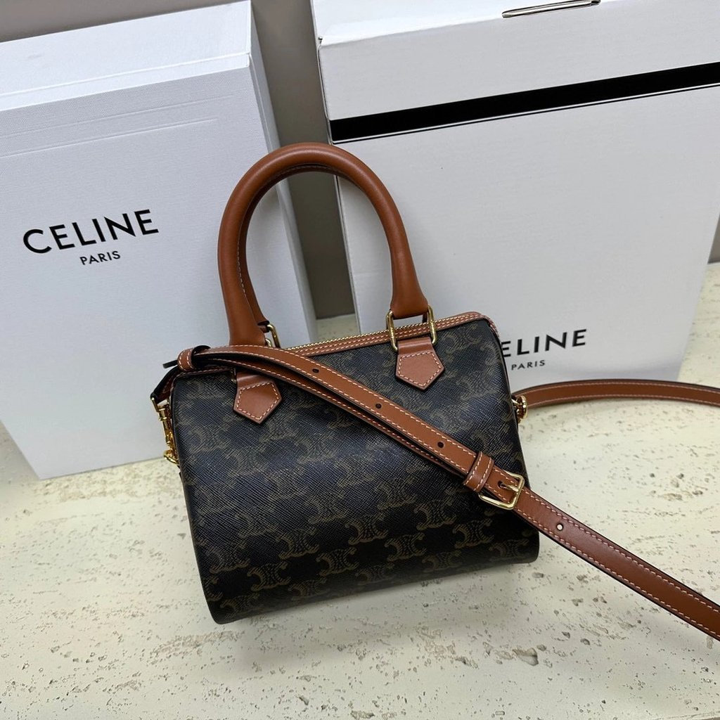 Celine 23 New Style Boston Shoulder Strap Improved Version 19.5cm ...