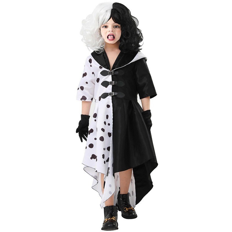 Halloween Movie 101 Dalmatians cos Black White Witch Cuila Deville ...