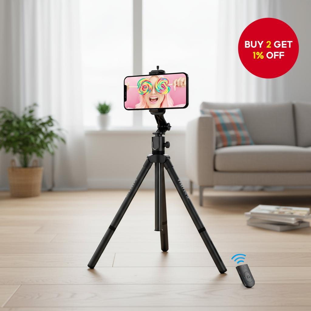 L11 All-in-One Bluetooth Selfie Stick Tripod 360° Rotation Dual-Way ...