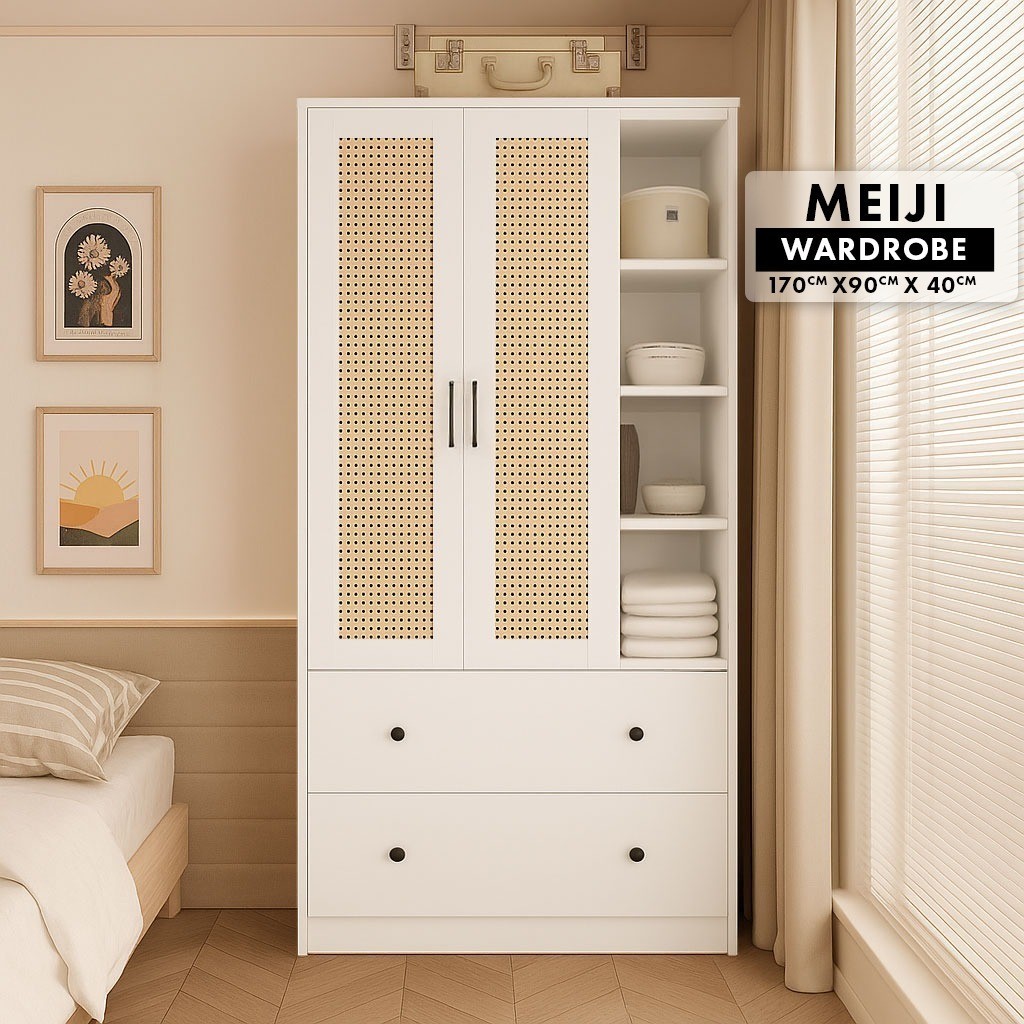 ⚡️NETHOME⚡️ Almari Baju + Laci Moden Minimalis | Wardrobe Storage ...