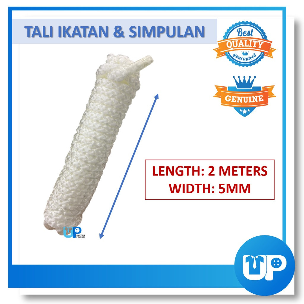 Pengakap Tali Simpulan Putih Tali ikatan Putih Pengakap 5mmx2M Tali ...