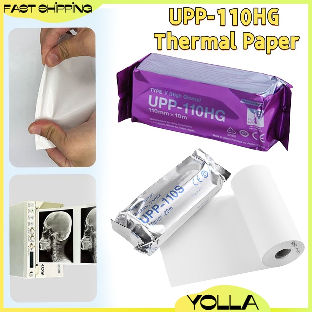 UPP-110HG High Glossy Ultrasound Thermal Paper Medical Ultrasound Paper ...