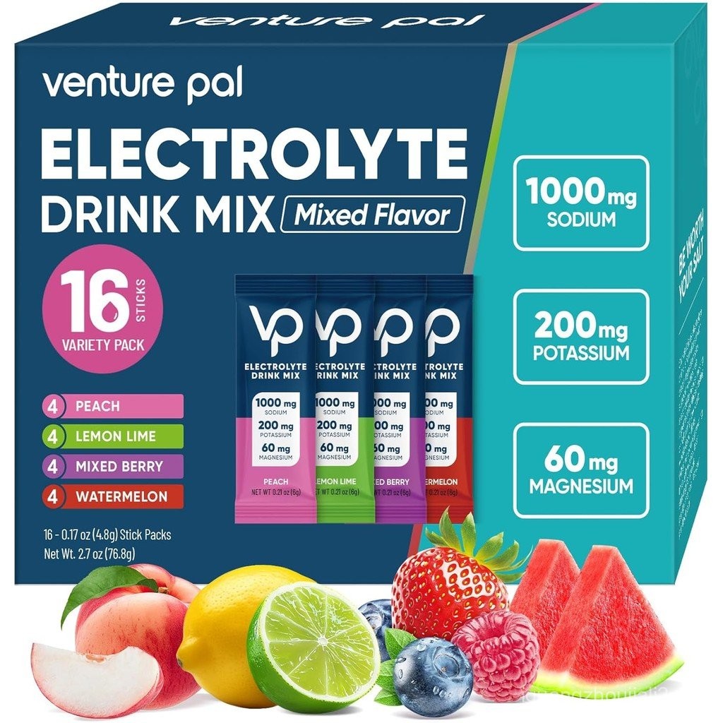 Venture Pal High Sodium Sugar-Free Electrolyte Powder Packets ...