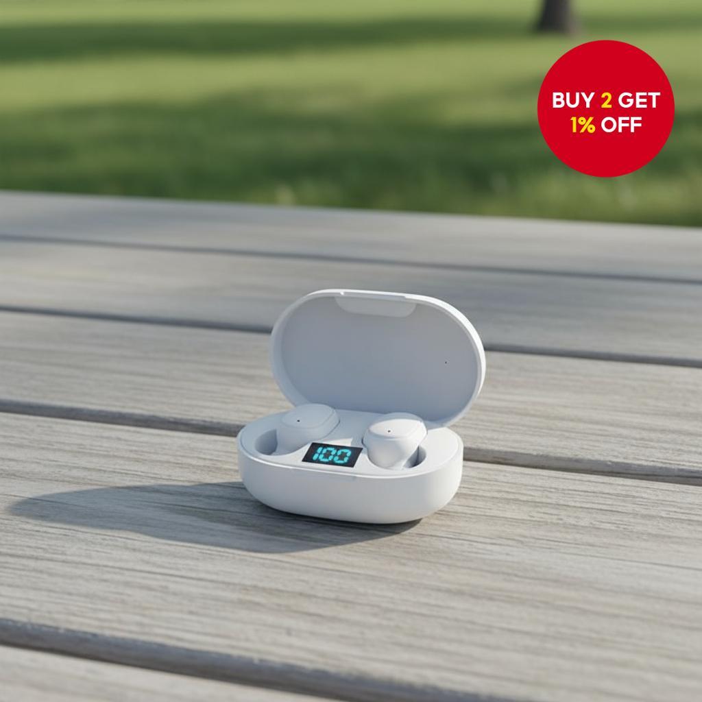 New E6S TWS Wireless Earphones: Touch Sensitive Stereo with LED Flash ...
