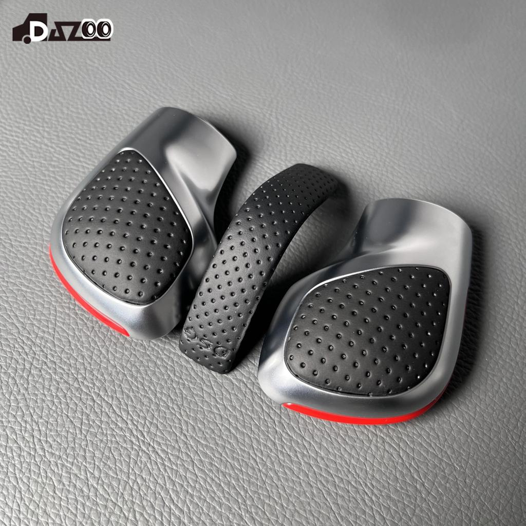Leather DSG Gear Shift Knob Gear Side Cover DSG Emblem For VW Golf 6 7 ...