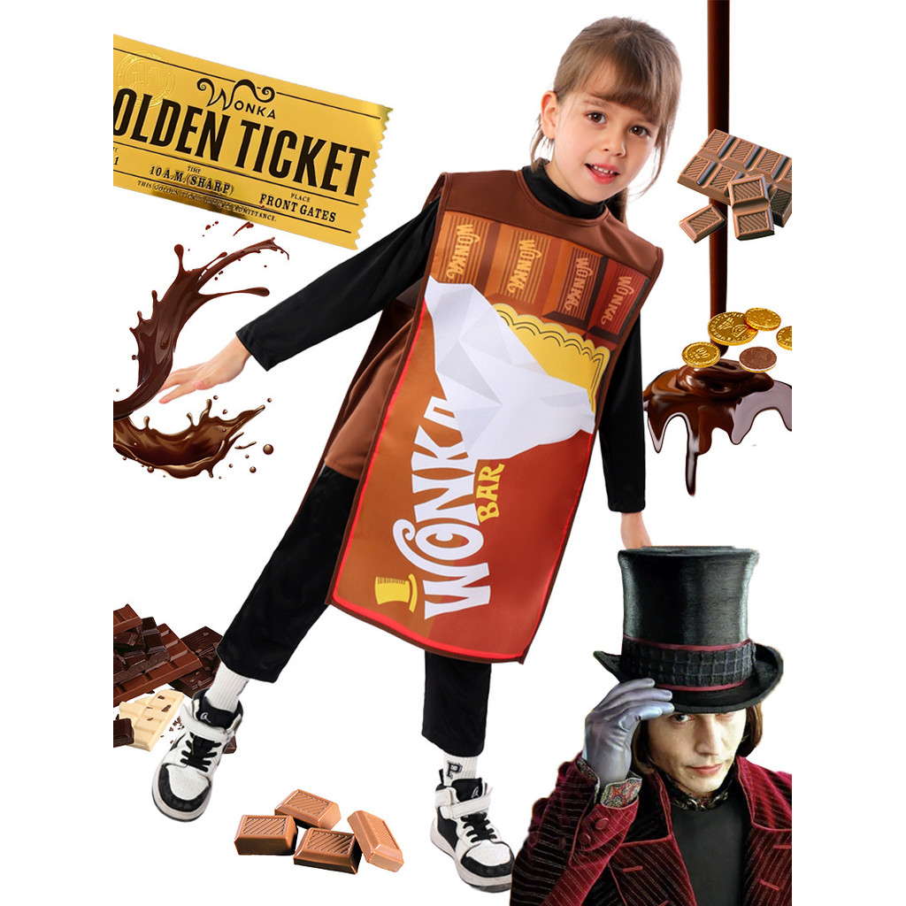 Halloween Charlie Chocolate cos costume Children's Chocolate Cosplay ...