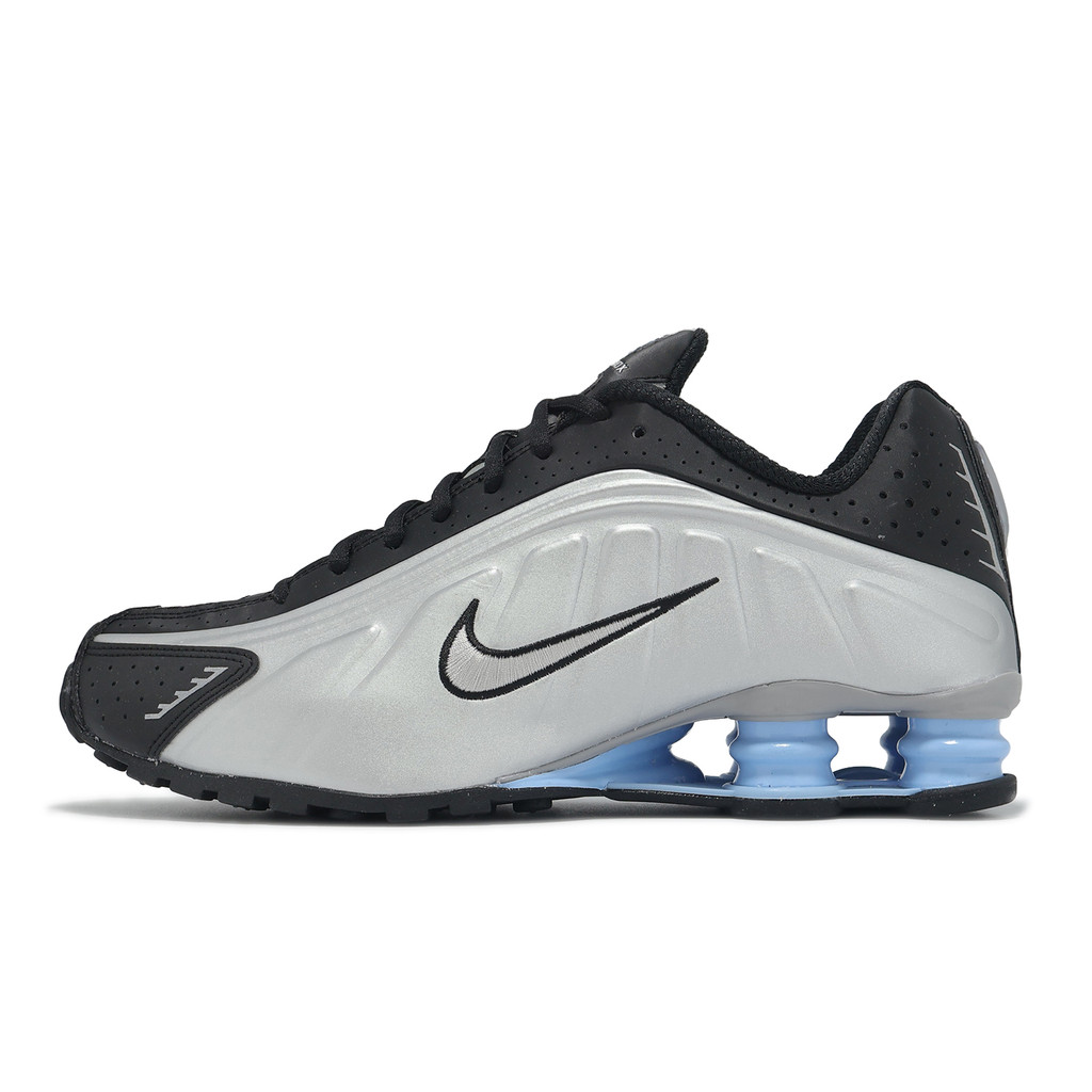 Nike Casual Shoes Shox R4 Men's Silver Black Support Cushioning Retro ...