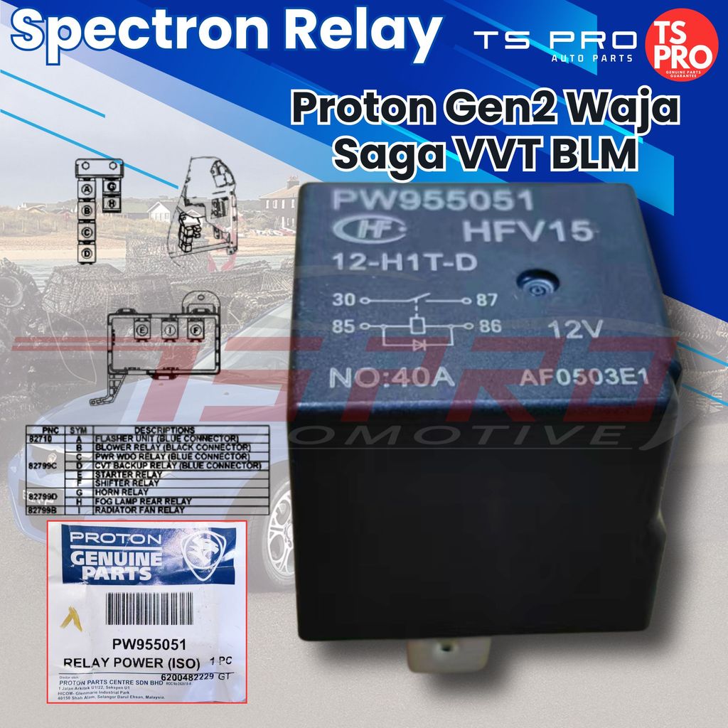 Proton Gen2 Waja Saga VVT BLM Genuine Spectron Relay [4 pin] 30A 12V ...