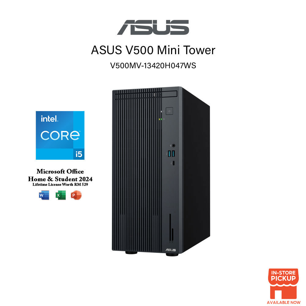 ASUS V500 Mini Tower V500MV-13420H047WS (Intel Core i5-13420H/8GB-32GB ...