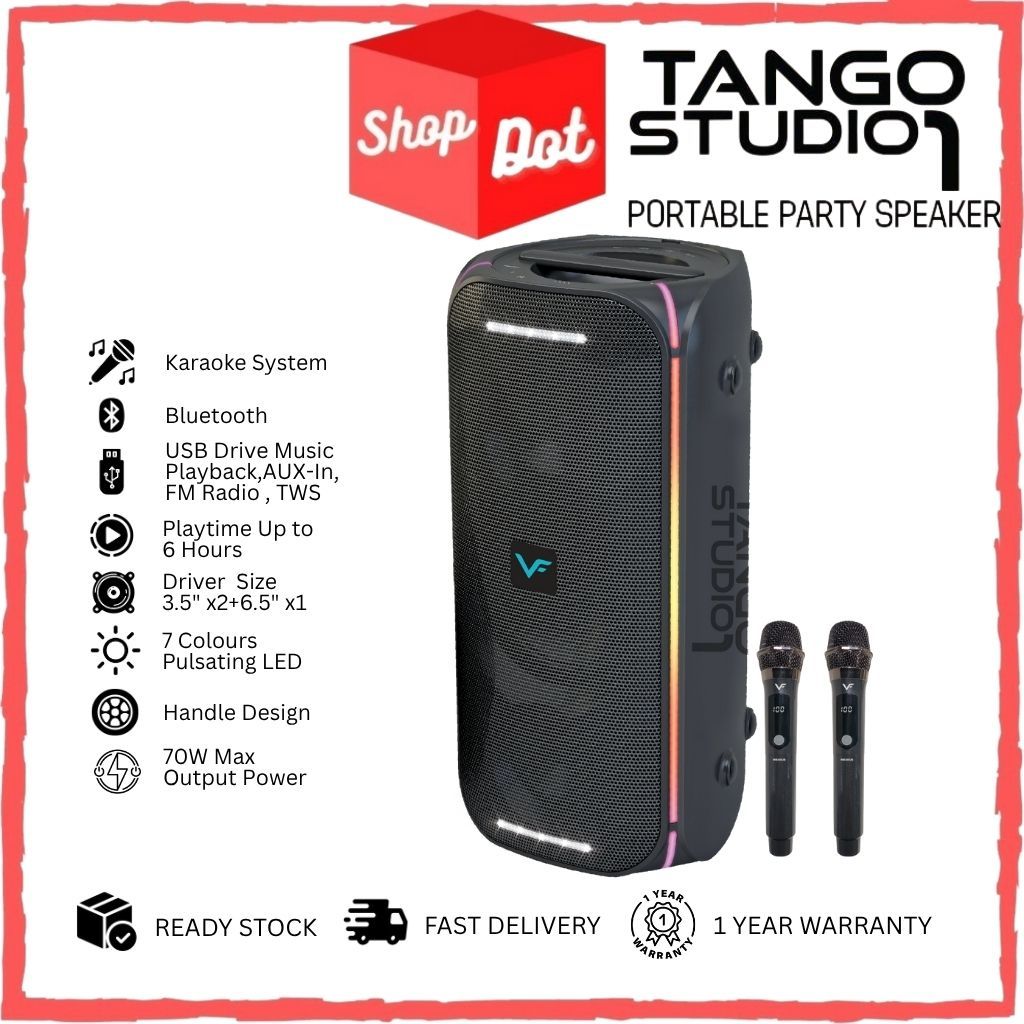 Tango Studio 1 250W Max Bass Up Mantap Karaoke Potable Bluetooth ...