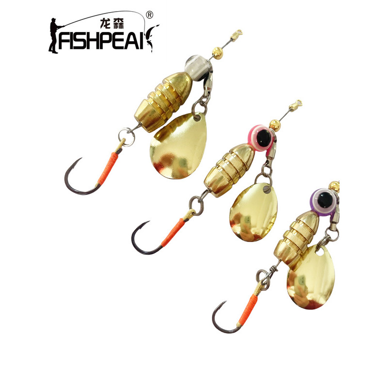 FISHPEAK飞旋子弹铜二代复合亮片路亚亮片鱼饵假饵噪音片马口翘嘴10.22FISHPEAK Fly Bullet Copper ...