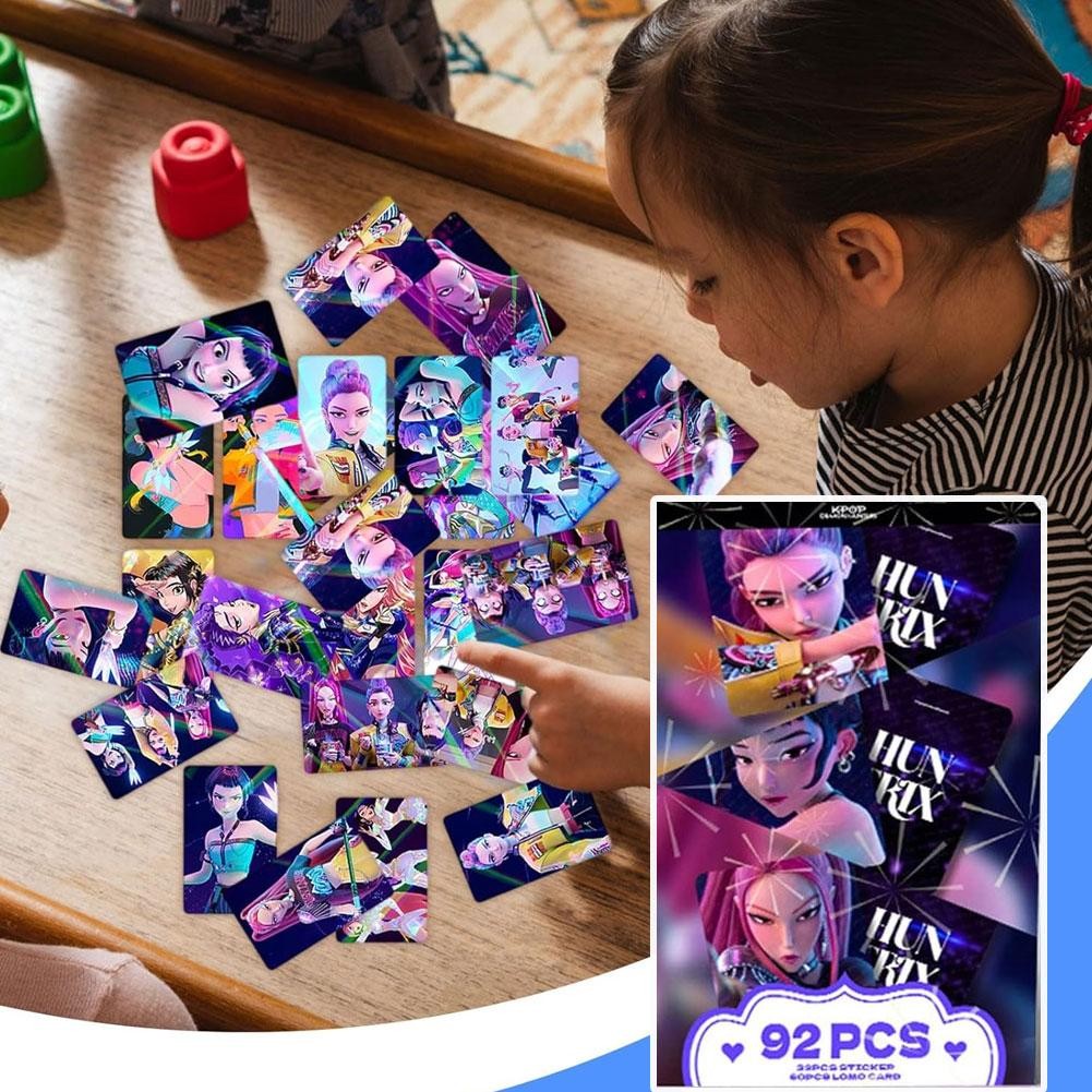 92pcs KPop Demon Hunters Photocards Rumi Mira Zoey Saja Lomo Jinu Cards Collection Boys S0D9 ...