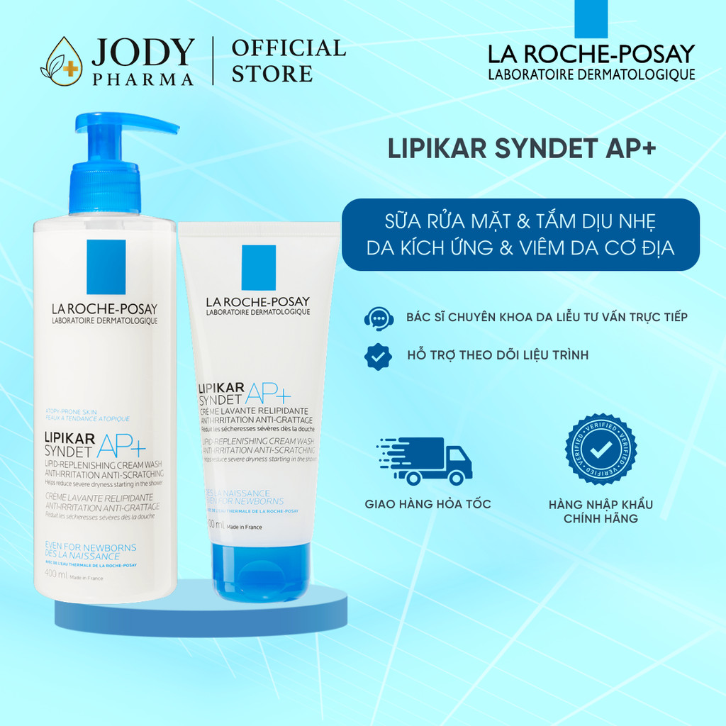 (COMPANY STAMP) La Roche-Posay Lipikar Syndet AP+ Facial Cleanser and ...