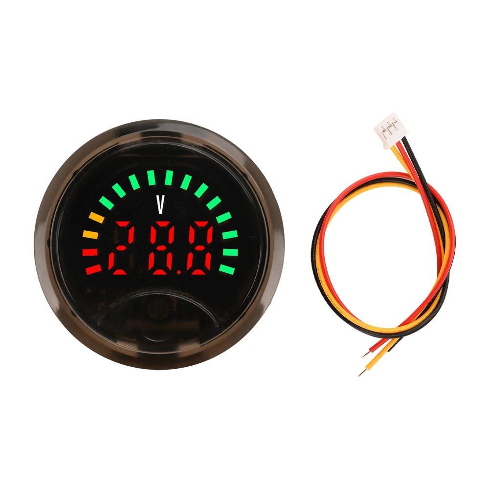 DC 7-100V LED Digital Display Circular Two-wire Voltmeter DC Digital ...