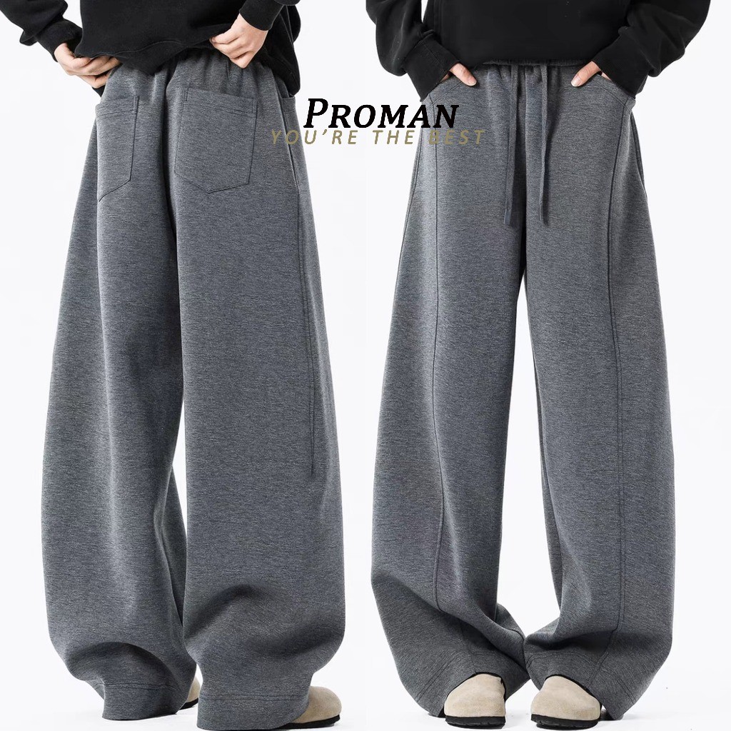 【READY STOCK】ProMan Saiz Besar Seluar Kaki Lebar Trousers Male Loose ...