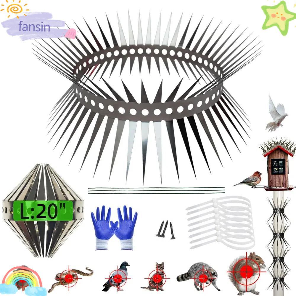 FANSIN Anti-Bird Spikes, 50cm Stainless Steel Anti Spikes, Garden Fence ...