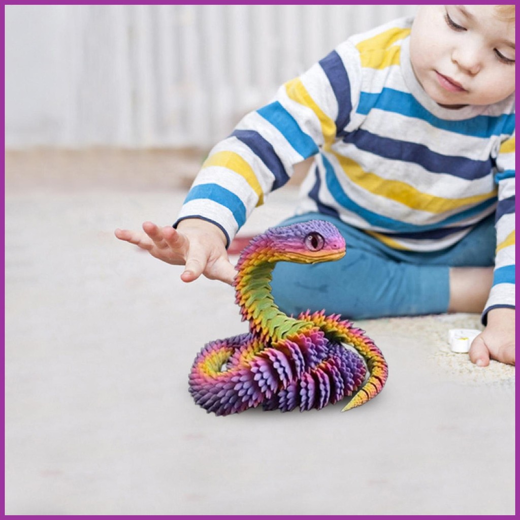 3D Animals 3D Printed Articulated Snake Collectibles Dragon Adder ...