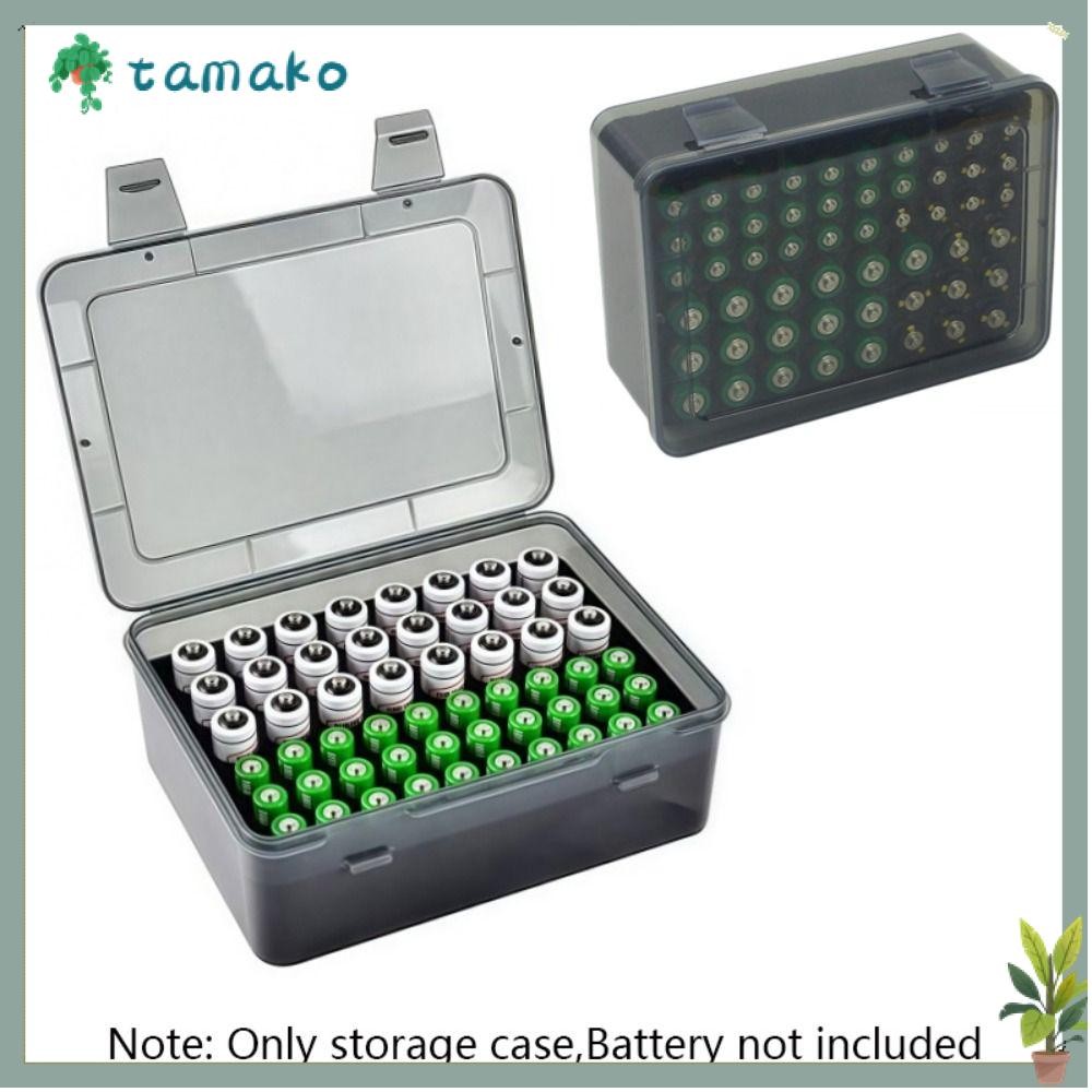 TAMAKO Battery Box Garage Container, Portable Moisture-proof Battery ...