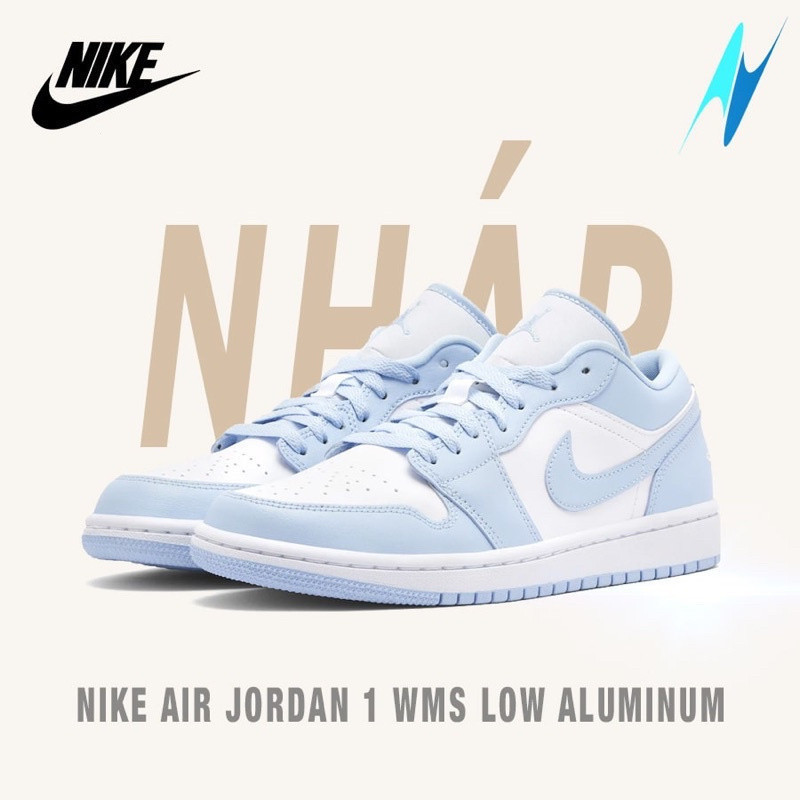 Original Nike Air Jordan 1 low aluminum (W) 100% | Shopee Malaysia