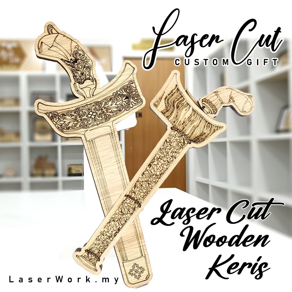 [MERDEKA EDITION] Keris Kayu Laser Engraving – Hiasan, Props, Hadiah ...