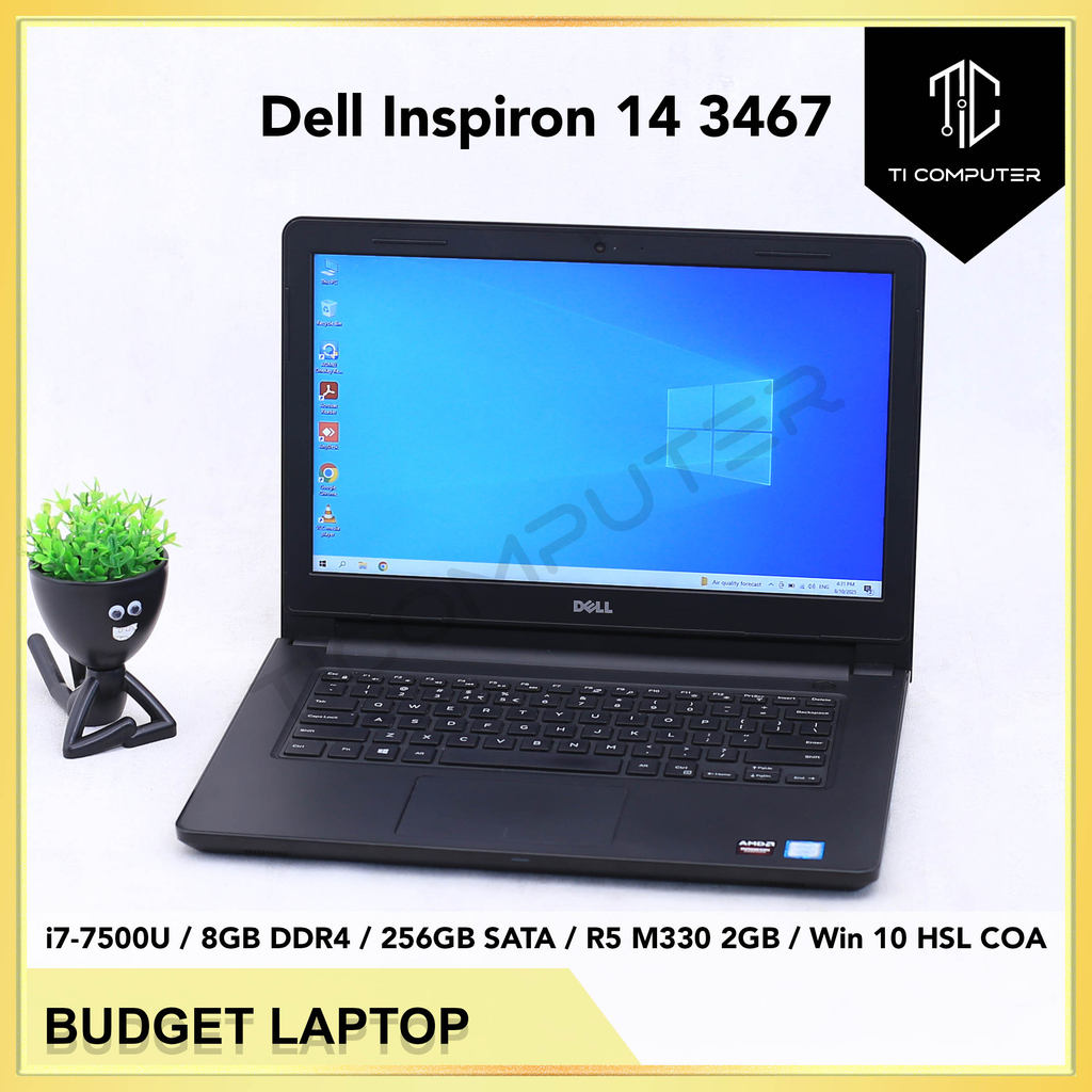 Dell Inspiron 14 3467 Intel i7-7500U 8GB RAM 256GB SATA SSD Radeon R5 ...