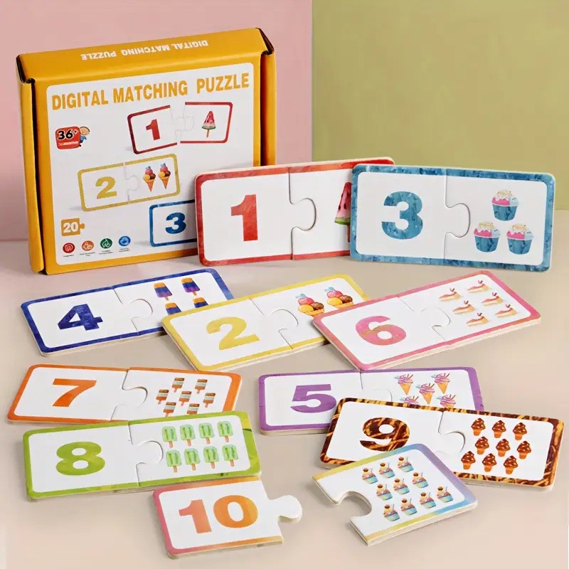 80 Keping atau Lebih Mainan Matematik Pembelajaran STEM Permainan Teka ...
