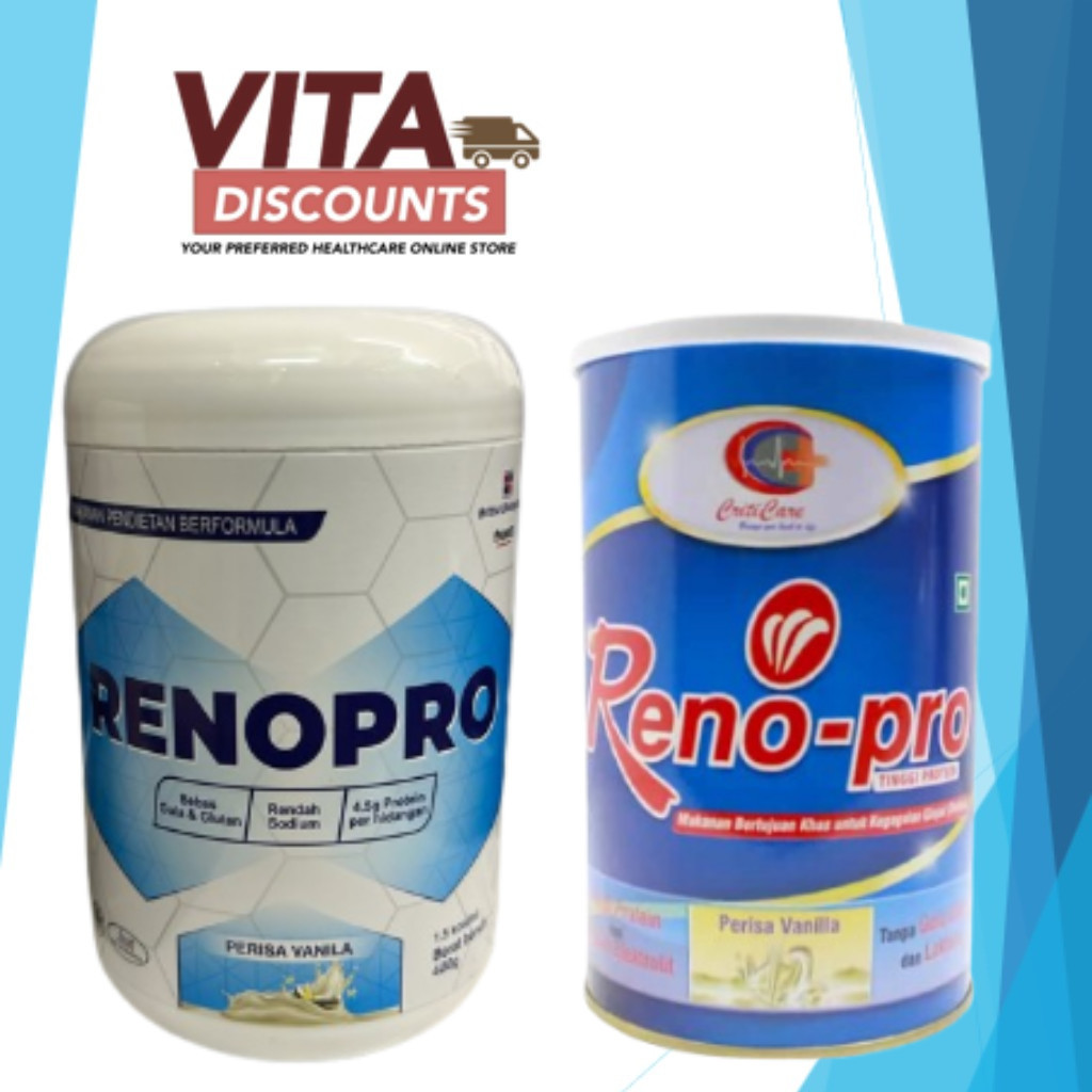 CRITICARE RENO-PRO LOW / HIGH PROTEIN POWDER VANILLA 400G EXP01/2027 ...
