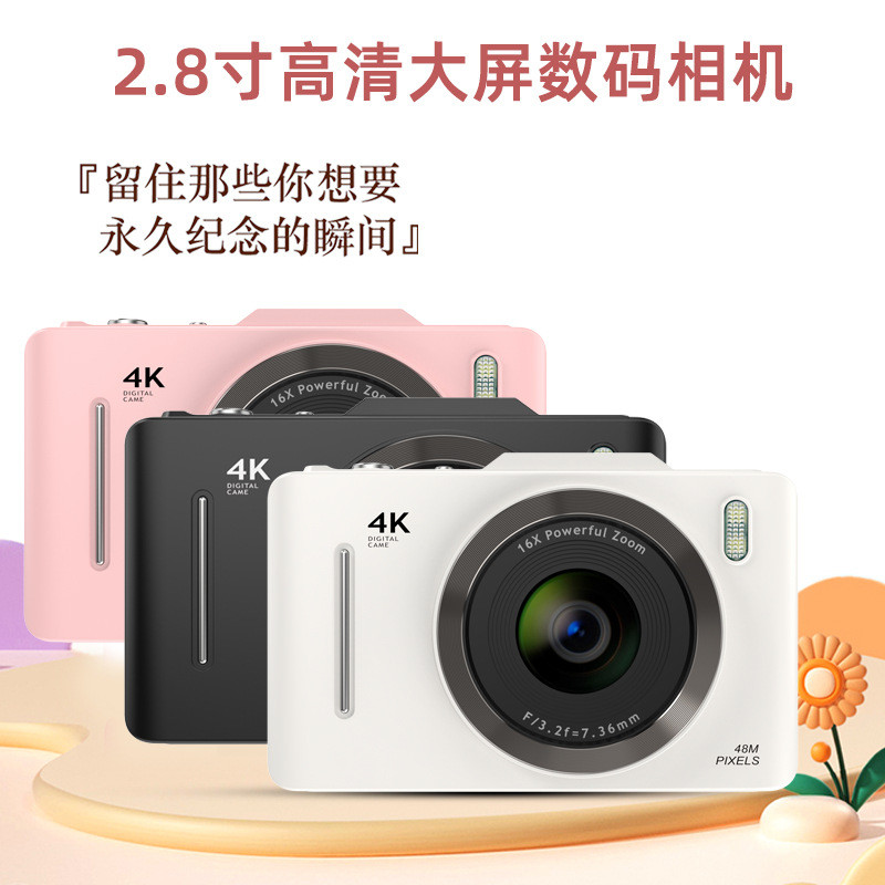 Skrin Ultra Besar 2.8 Inci HD 4K Kamera Digital Rumah Pelajar Kanak ...