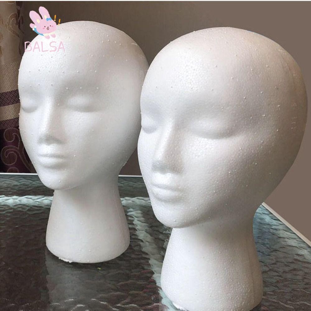 BALSA Foam Mannequin Female Head Model Dummy Styrofoam Mannequin Head ...