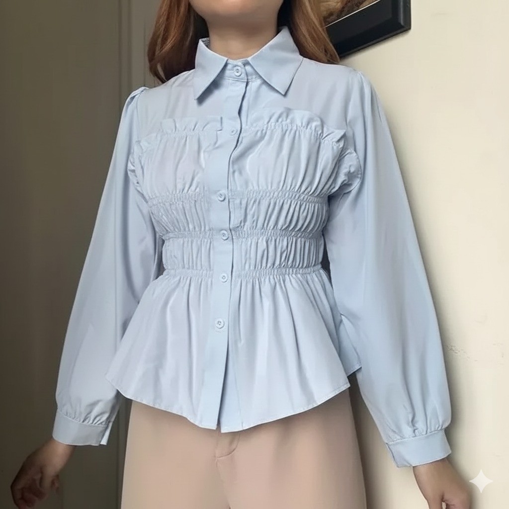 KATUN Women's TOP NOLA TOP BLOUSE Cotton Blouse Blouse Women | Shopee ...