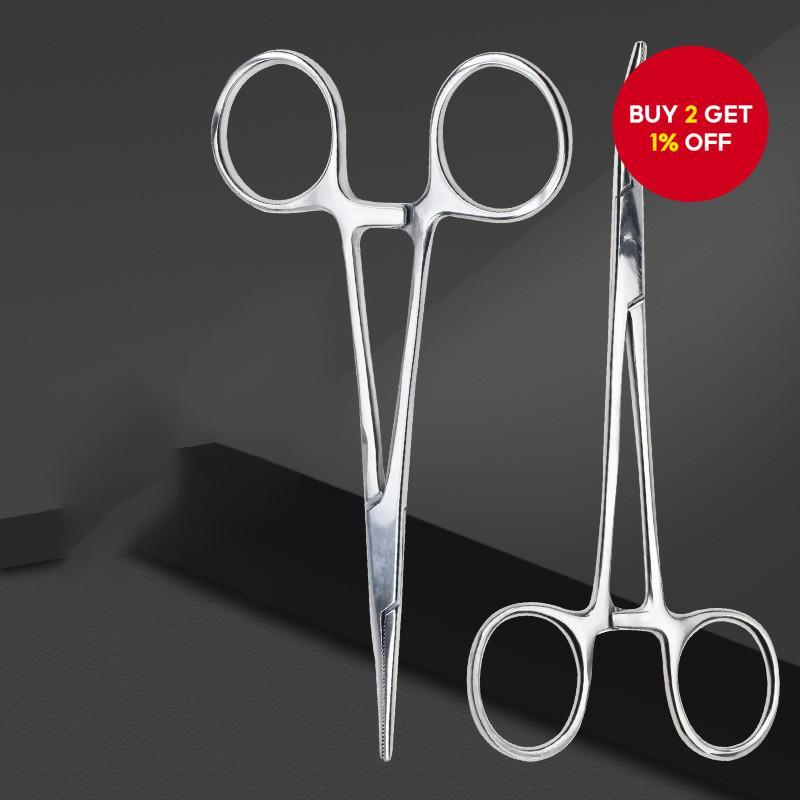 Surgical hemostatic forceps, stainless steel curved straight sponge ...
